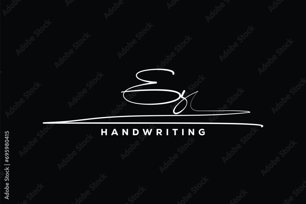 EZ initials Handwriting signature logo. EZ Hand drawn Calligraphy ...