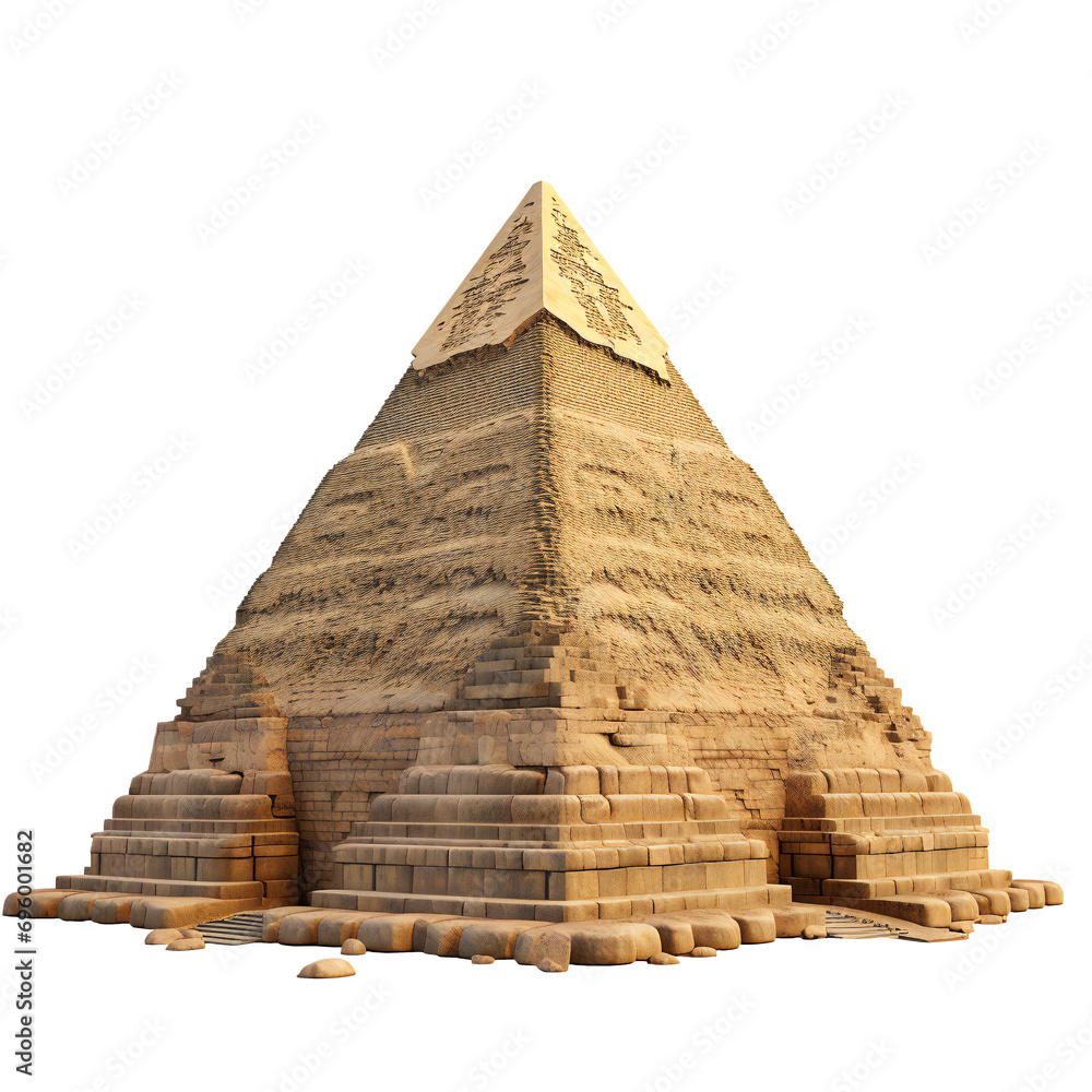 ancient egyptian pyramid isolated on transparent. Egyptian pyramids in ...