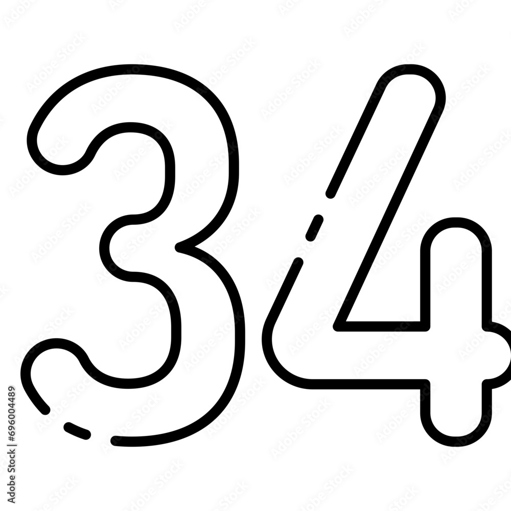 Vektorová grafika „Number, UI, Shapes and Symbols, 1, Mathematical ...