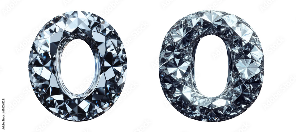 diamond alphabet - letter O - 3D isolated transparent background PNG ...