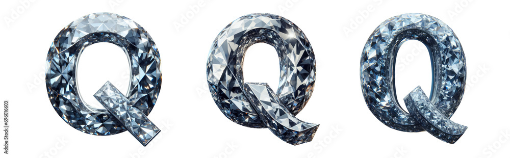 diamond alphabet - letter Q - 3D isolated transparent background PNG ...