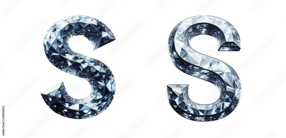 diamond alphabet - letter S - 3D isolated transparent background PNG ...