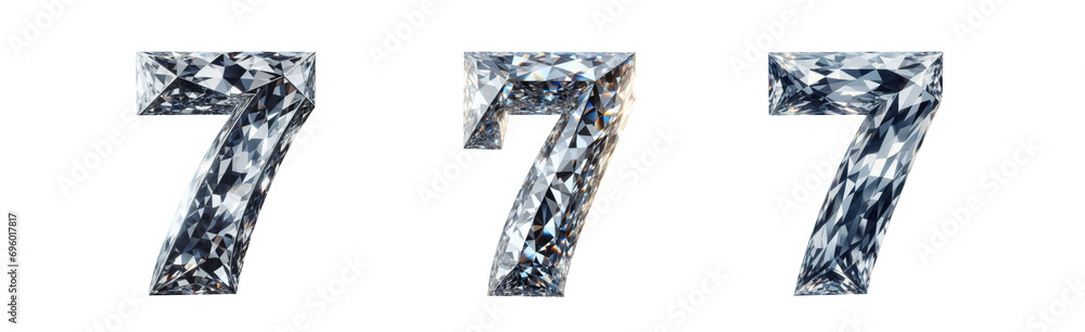 diamond number - number 7 - 3D isolated transparent background PNG ...