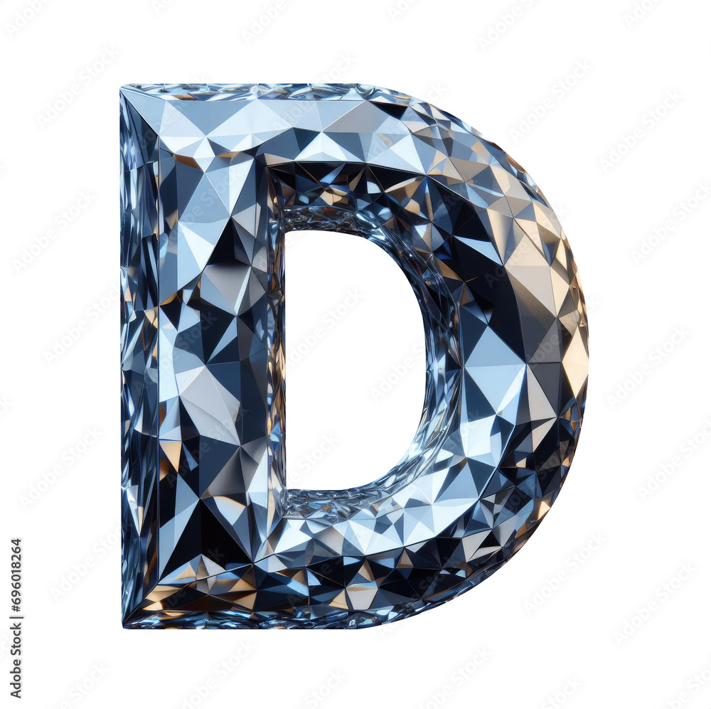 diamond alphabet - letter D - 3D isolated transparent background PNG ...