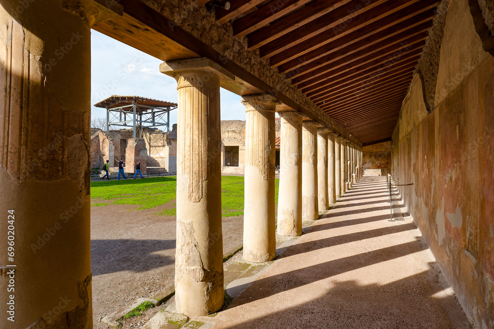 Pompeii Naples Italy, along with Herculaneum and many villas in the ...