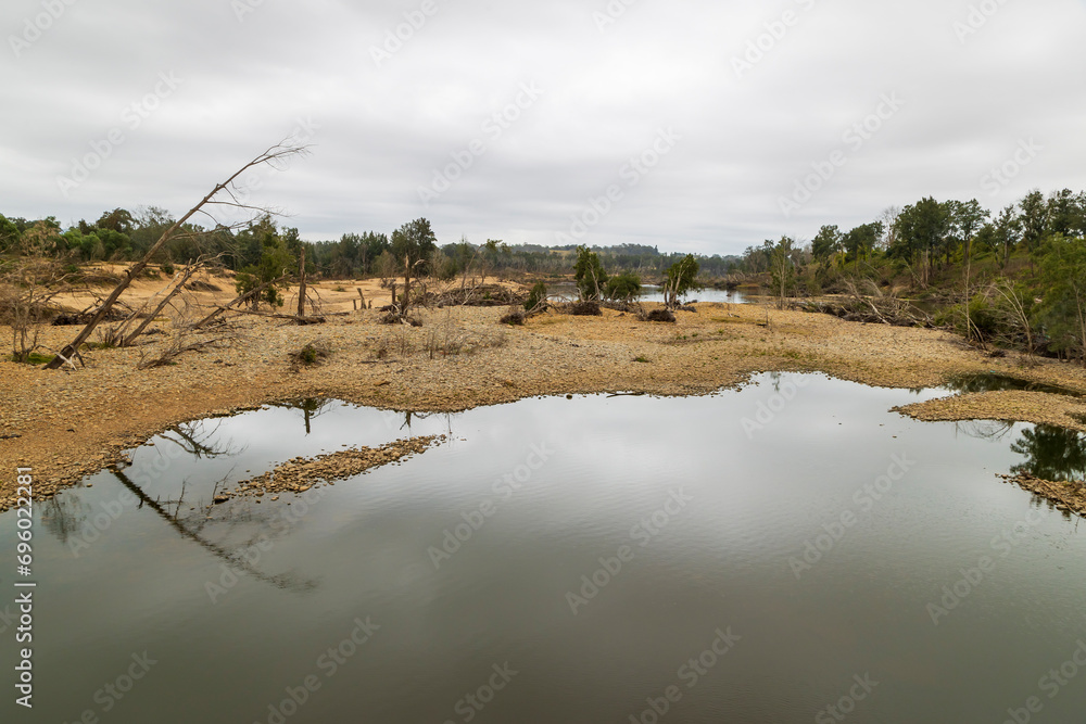 Photograph of severe flood damage in Yarramundi Reserve caused by ...