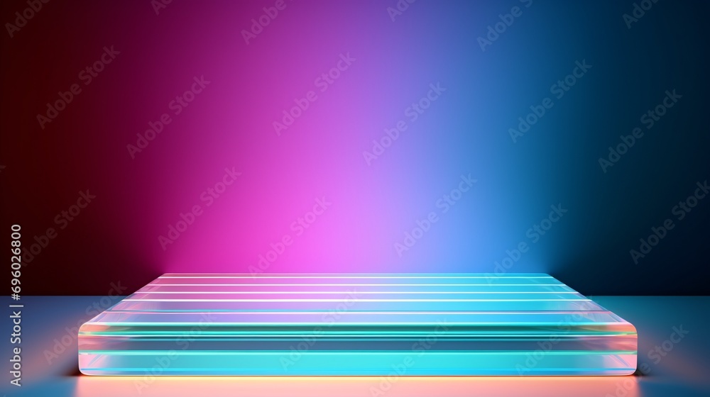 Vibrant, multicolored abstract backdrop created with clear and grooved ...