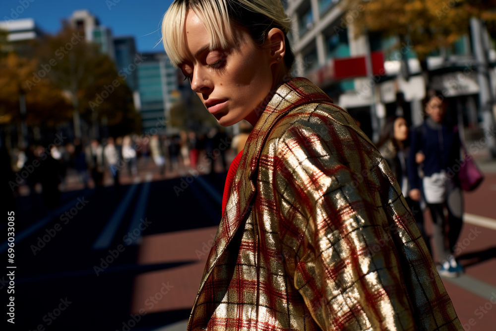 Beauty, fashion, style and make-up concept. Beautiful young woman ...