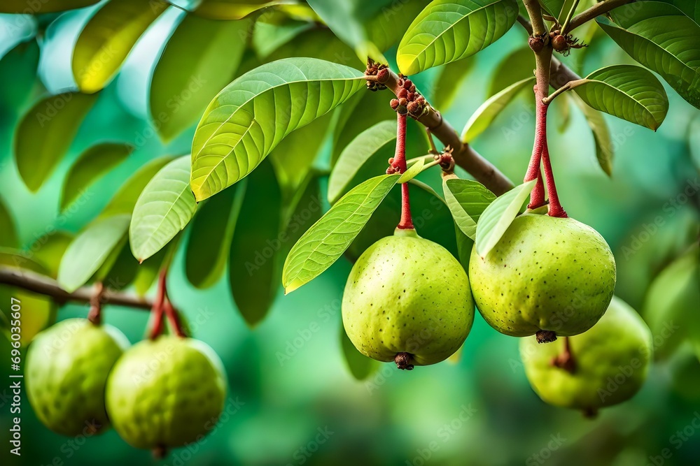 These guavas are like nature's jewels, with their rich green color and ...