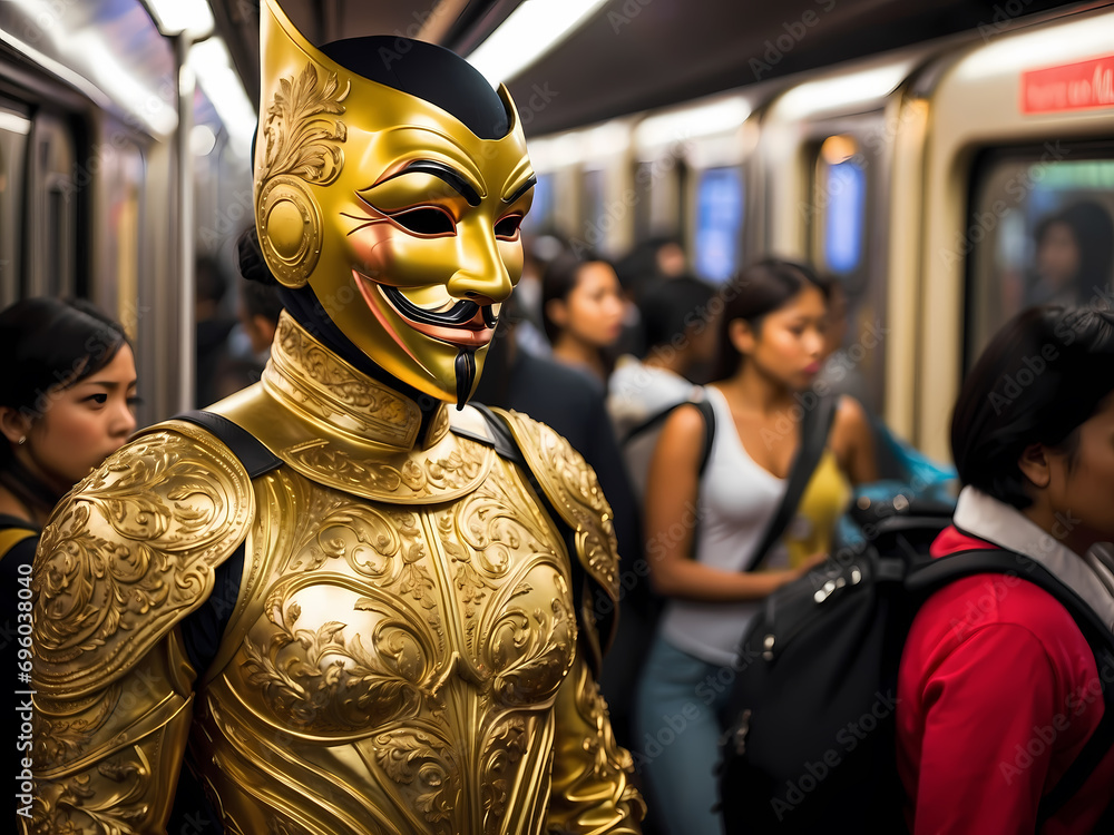 An unidentified man is wearing the Vendetta mask and standing in front ...
