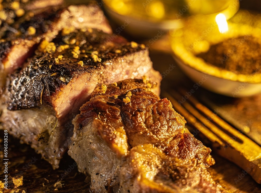 Argentinian traditional food, beef meat steak. Typical dish from ...