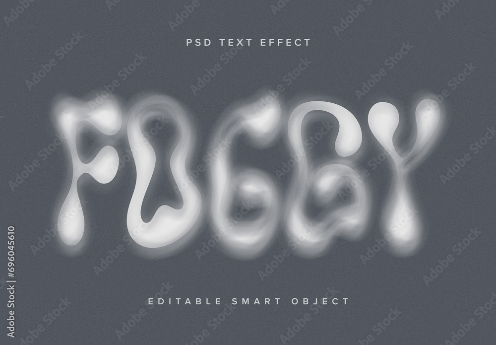 Foggy Text Effect Mockup Stock Template | Adobe Stock