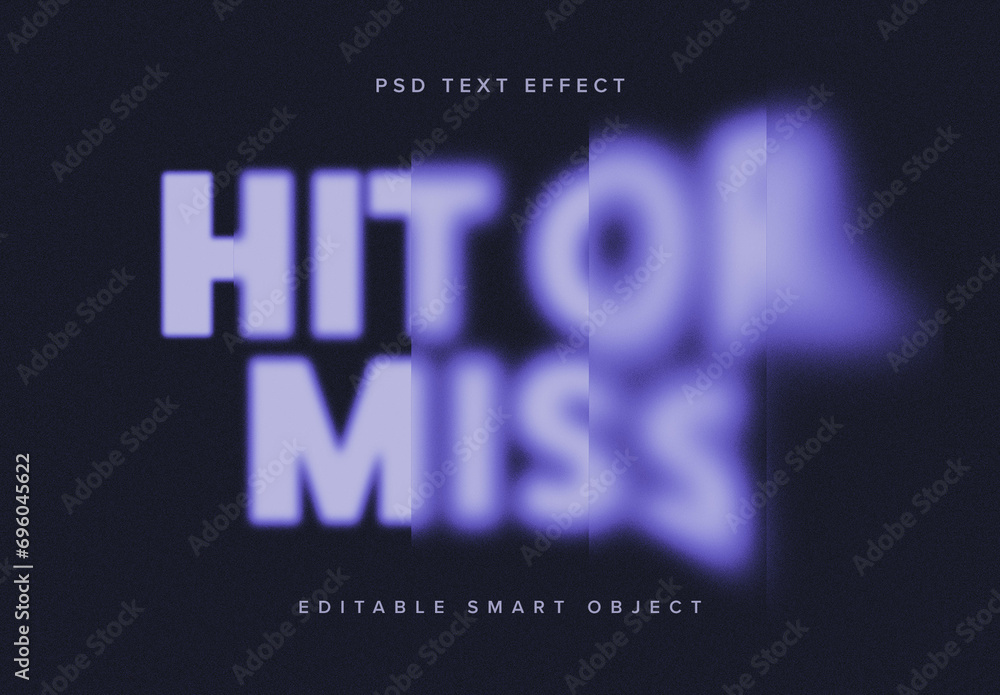 Fading Slices Text Effect Mockup Stock Template | Adobe Stock