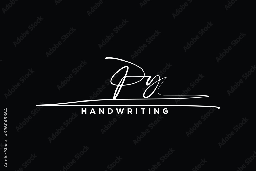 PY initials Handwriting signature logo. PY Hand drawn Calligraphy ...