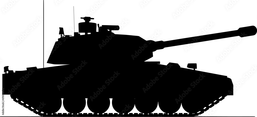 Vetor de Tank icon vector illustration. Military tank silhouette for ...
