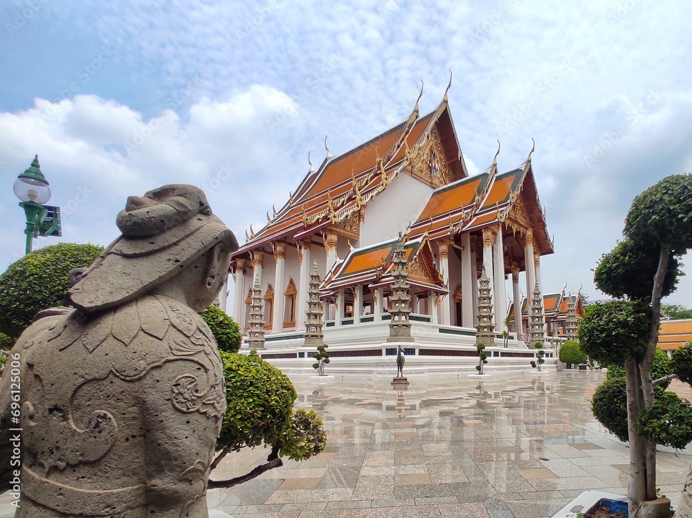 Main sanctuary of Wat Suthat Thepwararam. It is a royal temple of the ...