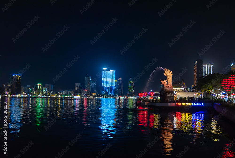 da nang ,VIETNAM- May 09 : The carp turning into (Ca Chep Hoa Rong)a ...