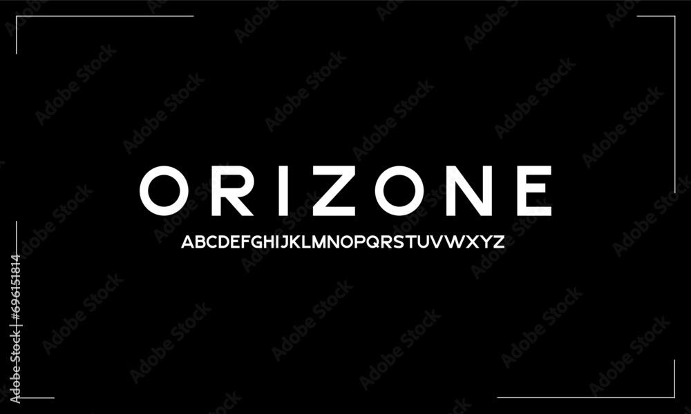 Sans serif typography font vector. Modern clean regular character set ...