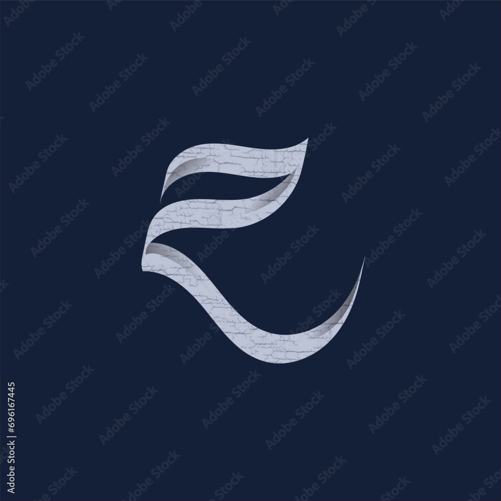 Arabic Calligraphy Letter Haa with Texture and Shading, Saifi Script ...