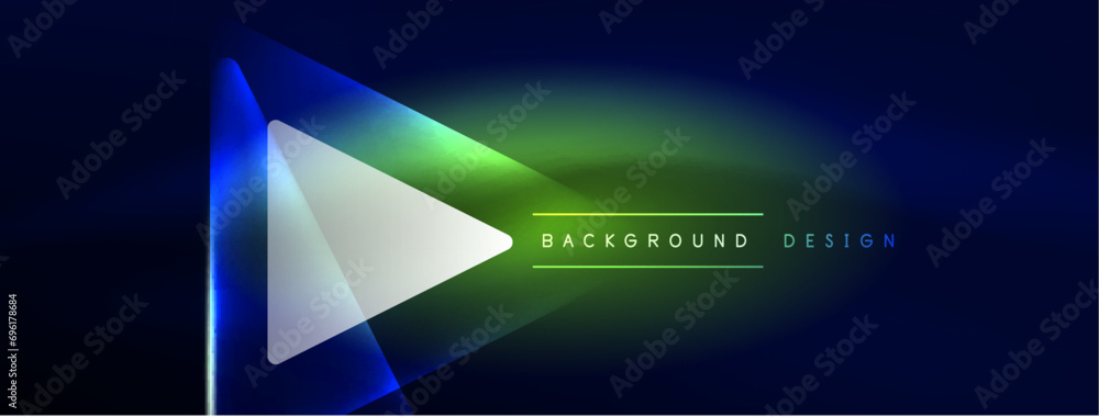 Neon lights hacking geometric background, virtual reality or artificial ...