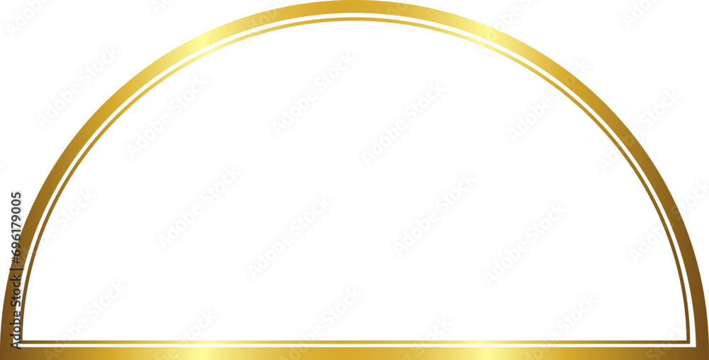 Semicircle Shape Gold picture frame luxury golden frame gold border ...