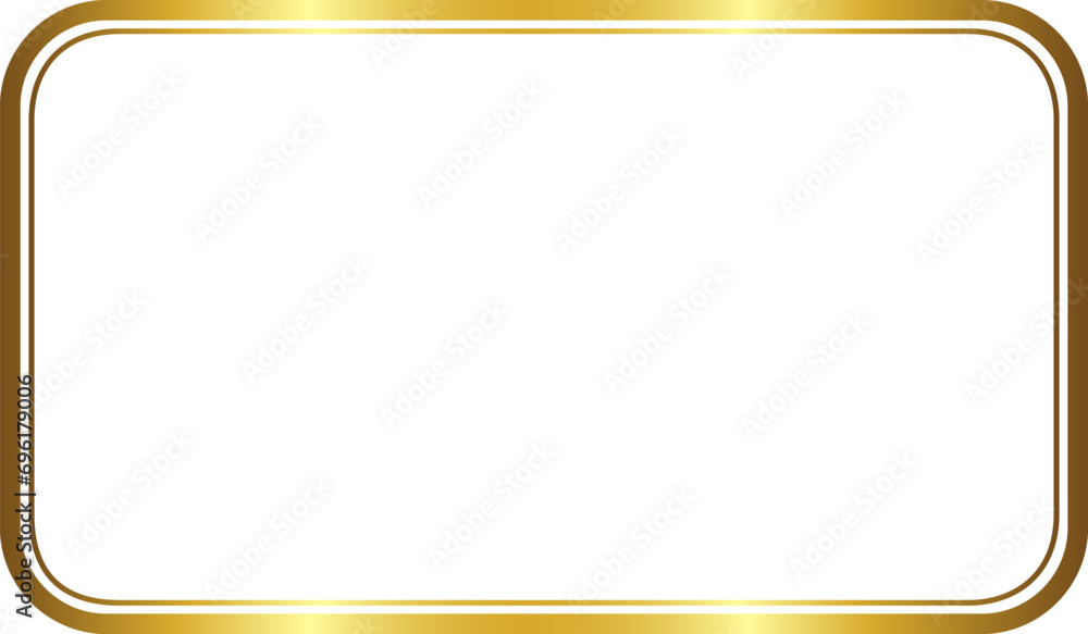 Rounded Rectangle Shape Gold picture frame luxury golden frame gold ...