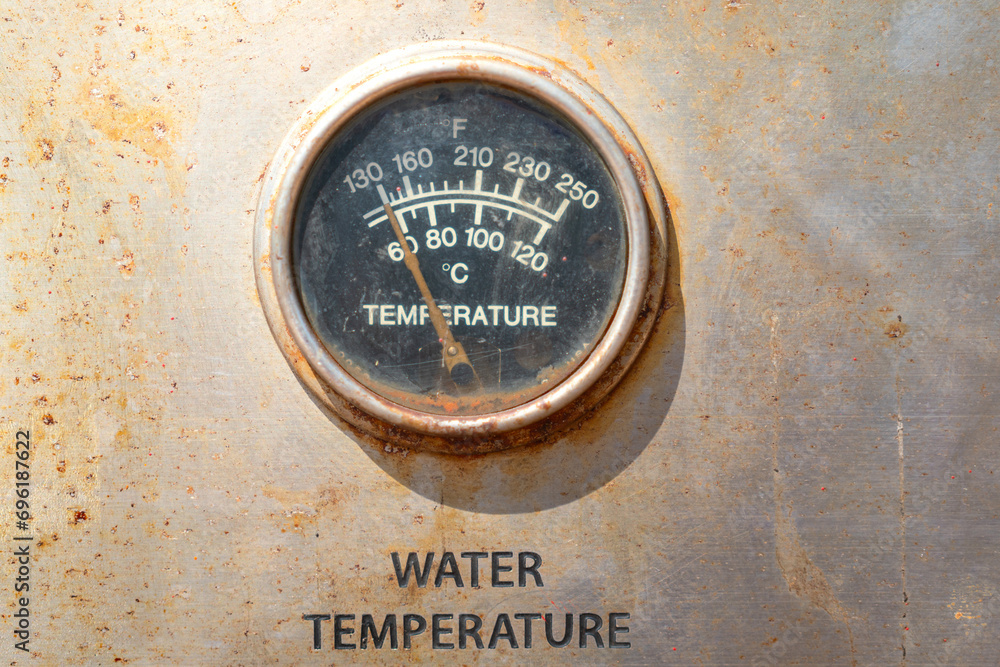 Water temperature gauge, using to measuring the temperature of the ...