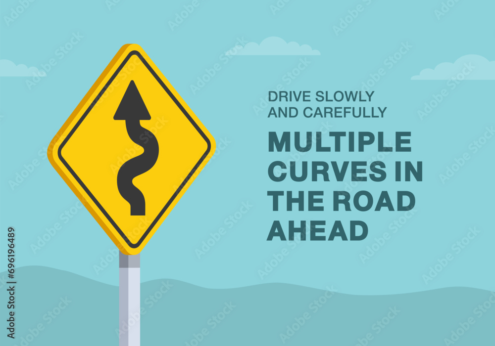 Safe driving tips and traffic regulation rules. Close-up of United ...