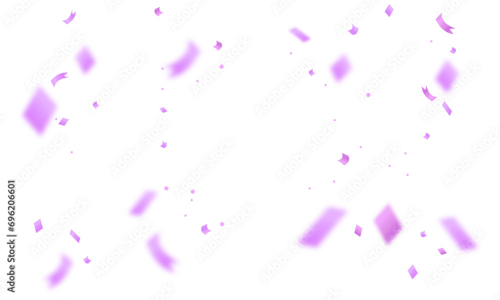 Vector realistic purple confetti background design Stock Vector | Adobe ...