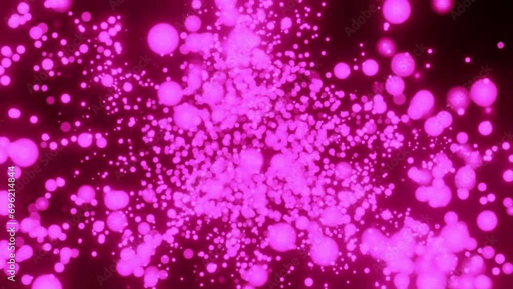 Abstract motion background shining pink particles. Shimmering ...