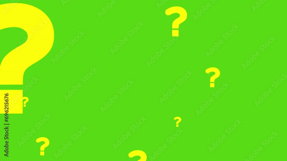 Question marks Animation moving on alpha channel green screen ...