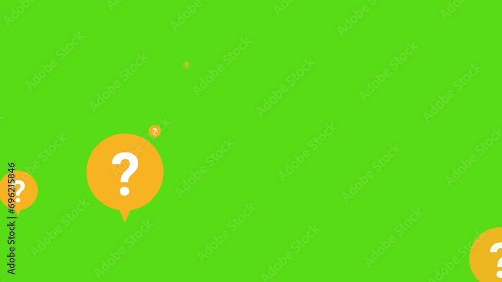 Question marks Animation moving on alpha channel green screen ...