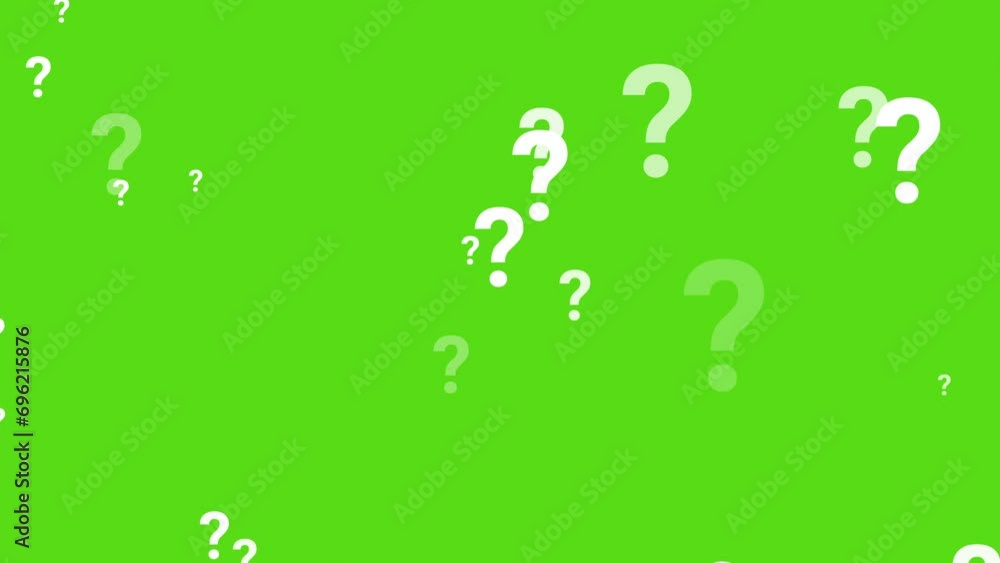Question marks Animation moving on alpha channel green screen ...