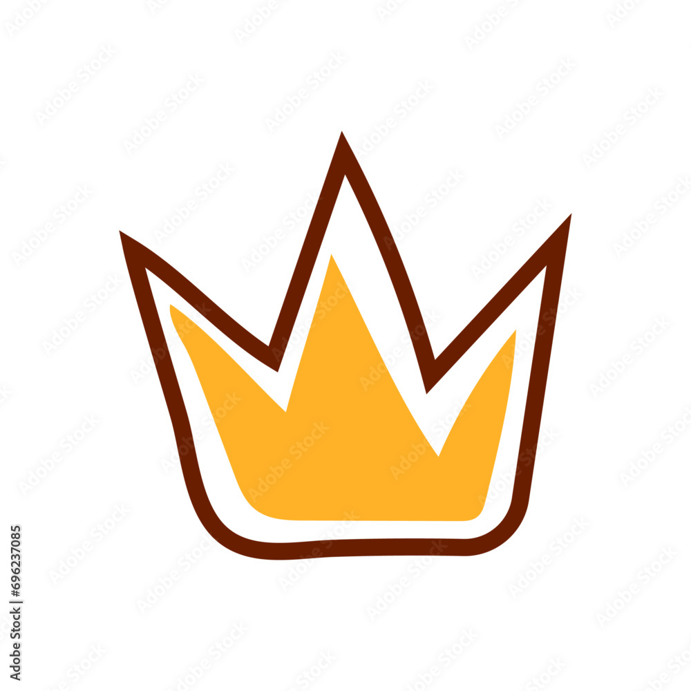 Vector golden crown vector isolated icon. emoji illustration. crown ...