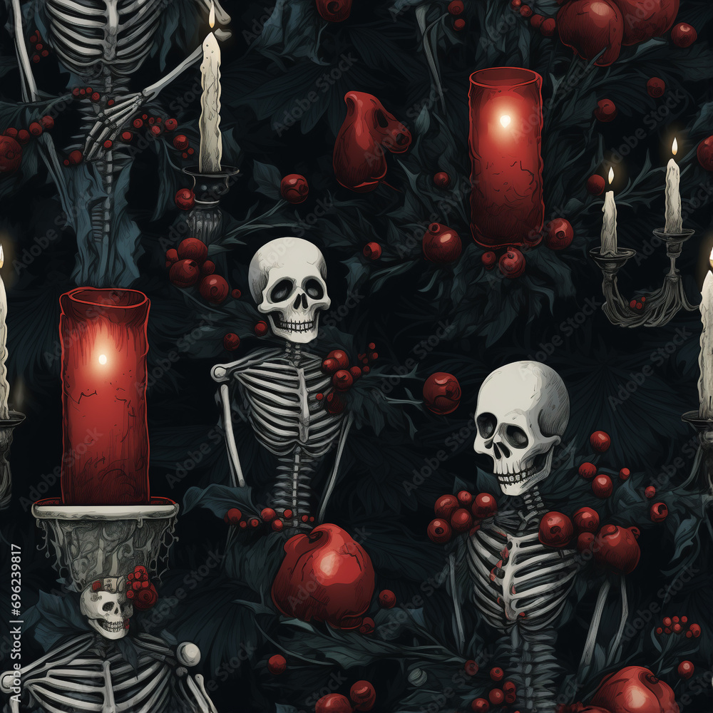 Horror Seamless Pattern Printable Digital Paper Stock Illustration ...