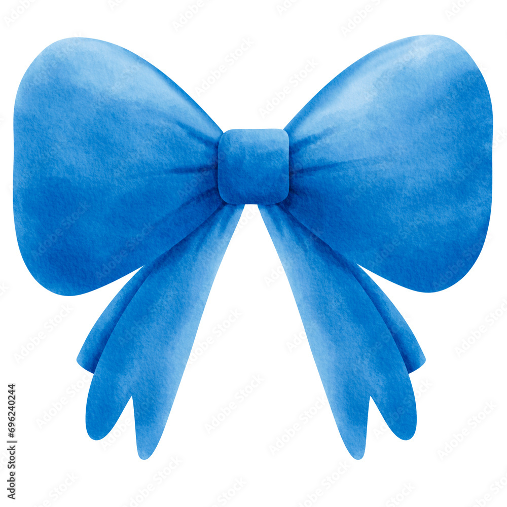 blue bow isolated on white background Illustrations of important days ...