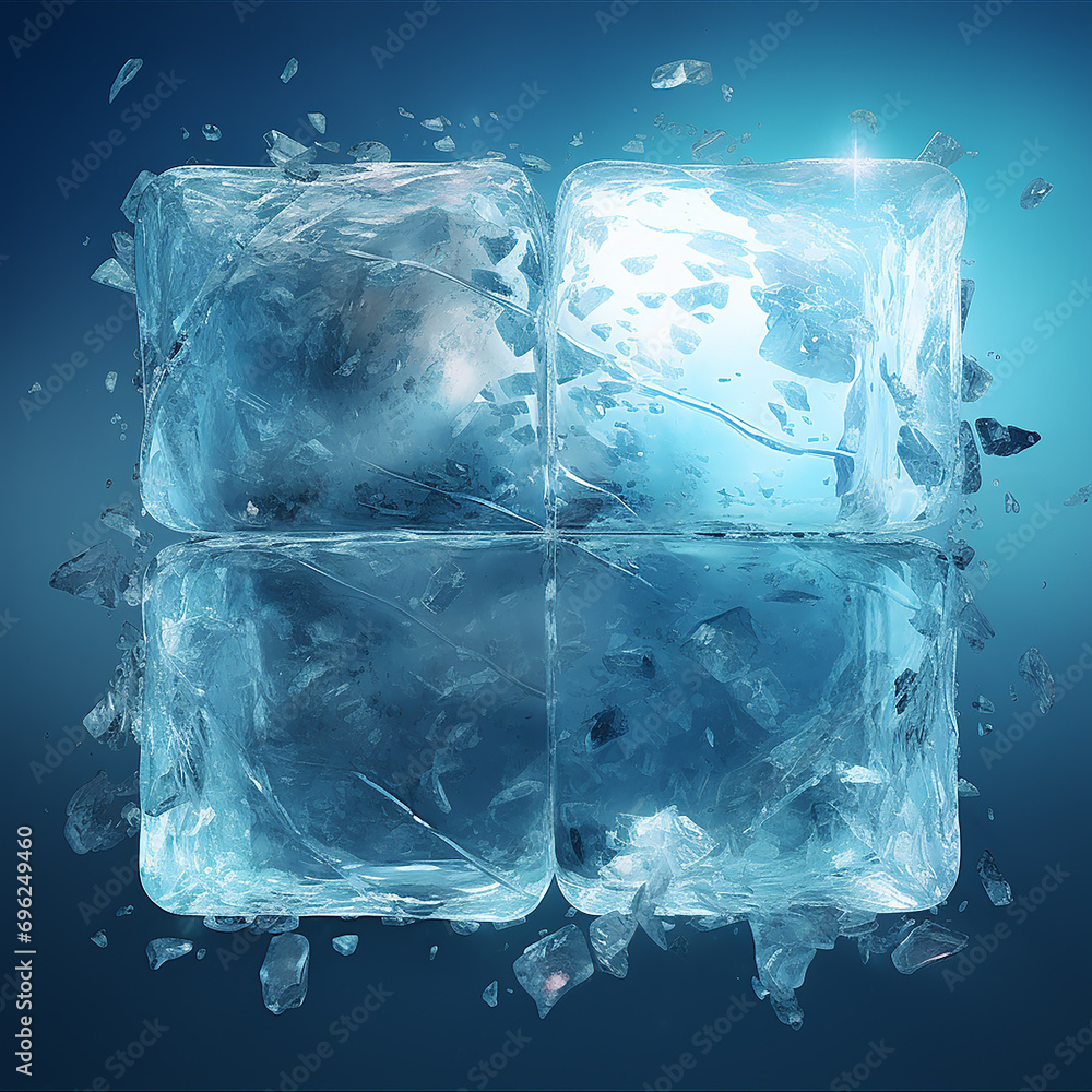 Crystal Clear Ice Transparency and Intricacies in a Captivating Ice ...