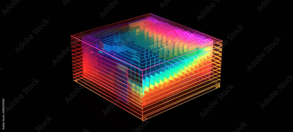 Holographic Illusion Vivid Colors Shifting Patterns in a Hologram ...