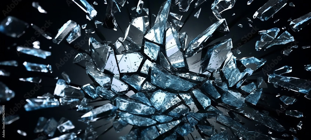Shattered Glass Capturing Chaos in Frozen Fragments Of Broken Glass ...