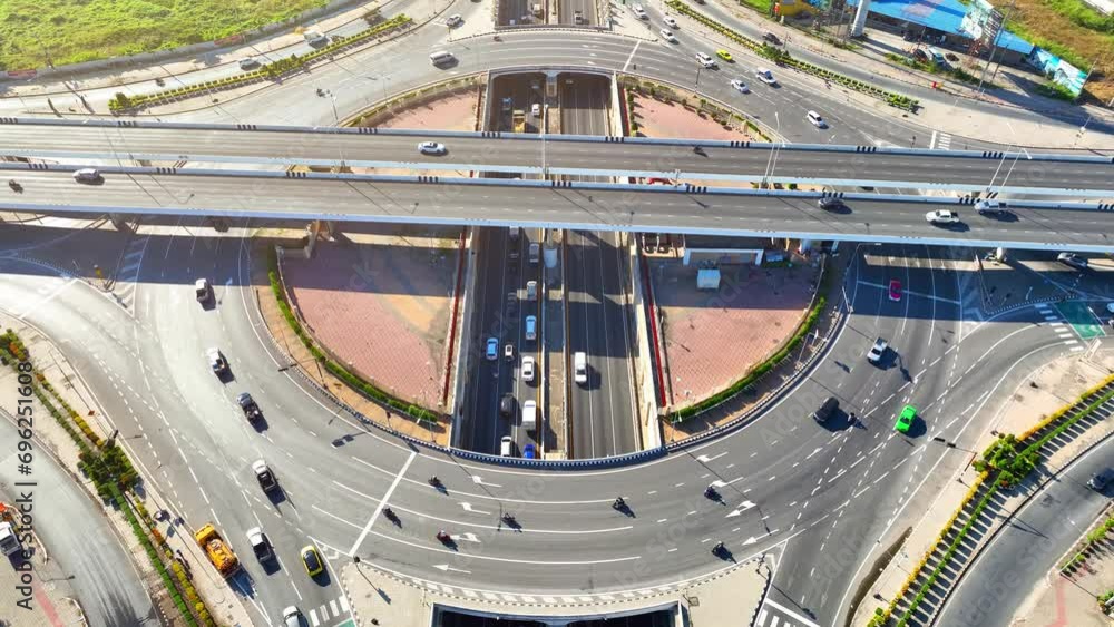 A visionary design combining a circular roundabout and a tunnel with ...