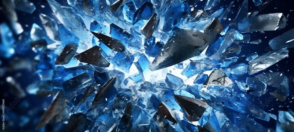 Shattered Glass Capturing Chaos in Frozen Fragments Of Broken Glass ...