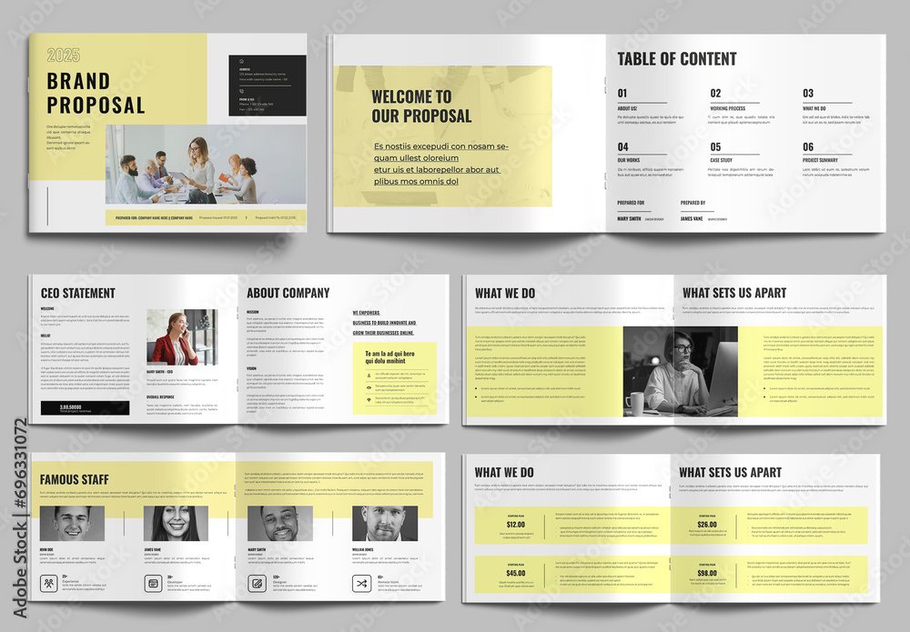 Project Proposal Landscape Design Template Stock Template | Adobe Stock