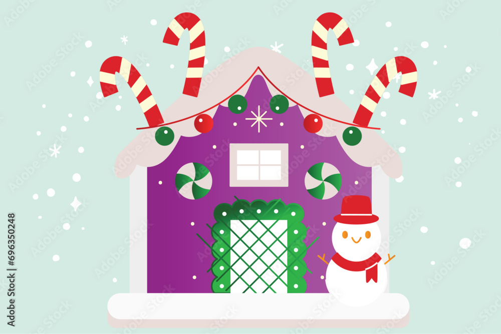 Christmas house Vector Illustration that can be easily modified or edit ...