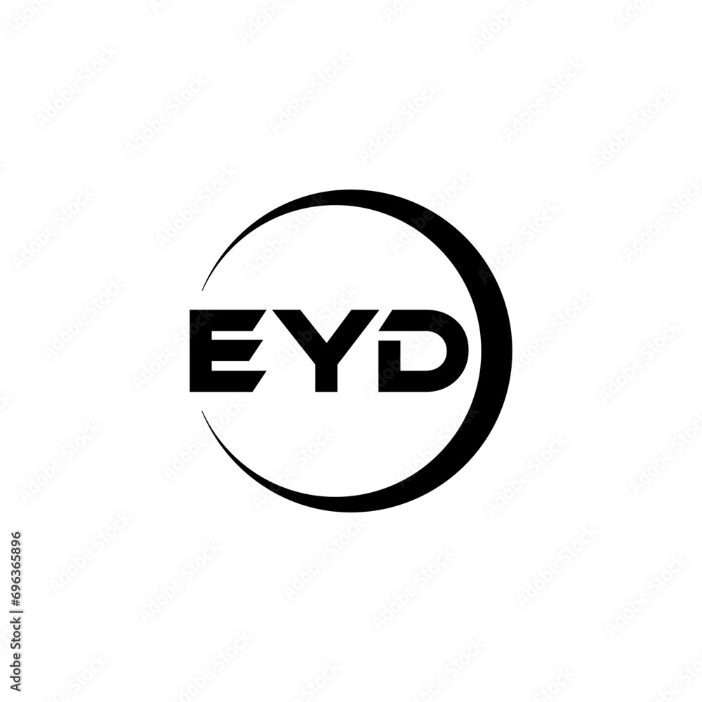 EYD letter logo design with white background in illustrator, cube logo ...