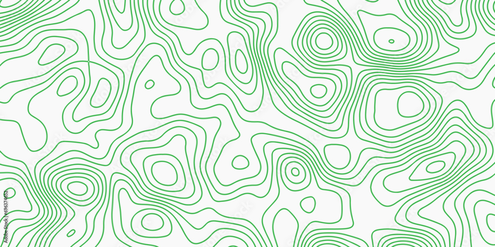 Abstract Topographic Map in Contour green and white background design ...