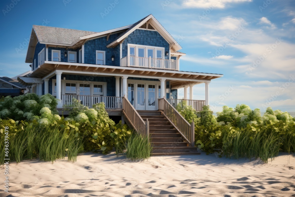Ocean front beach house Stock Photo | Adobe Stock