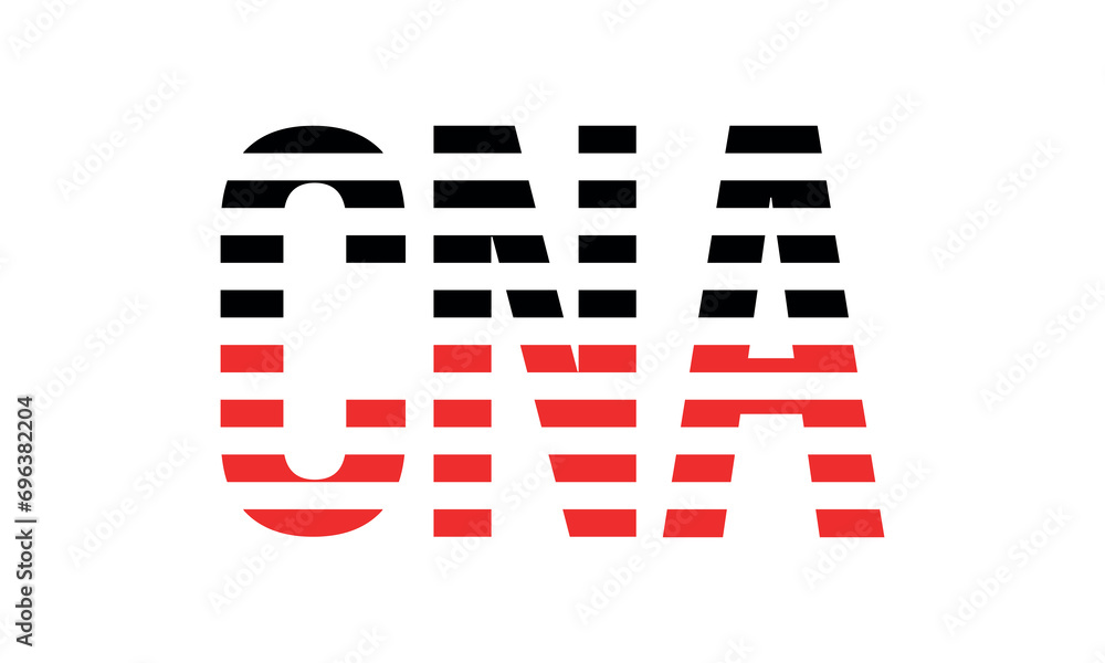 CNA three initial letter iconic line negative space minimal logo design ...