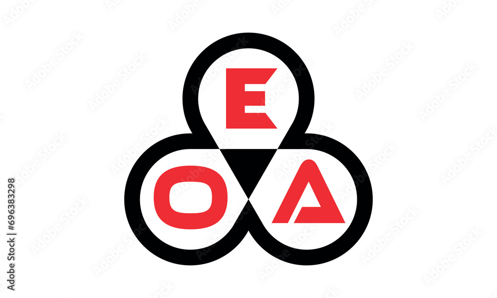 EOA three initial letter location icon logo design vector template ...