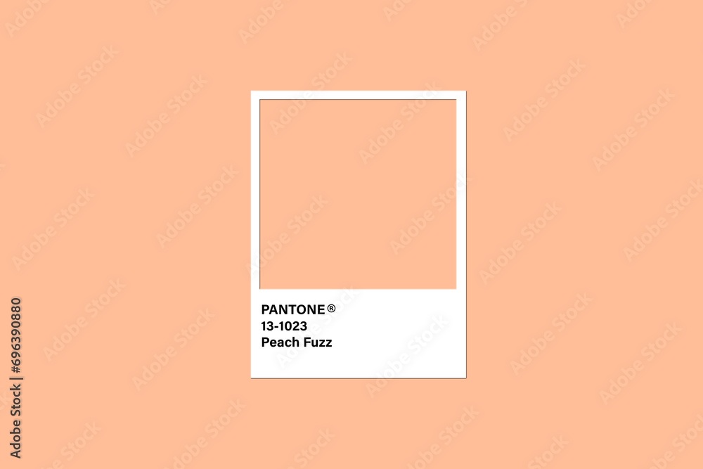 Pantone Peach Fuzz 13-1023. Color de tendencia del año 2024. Stock ...