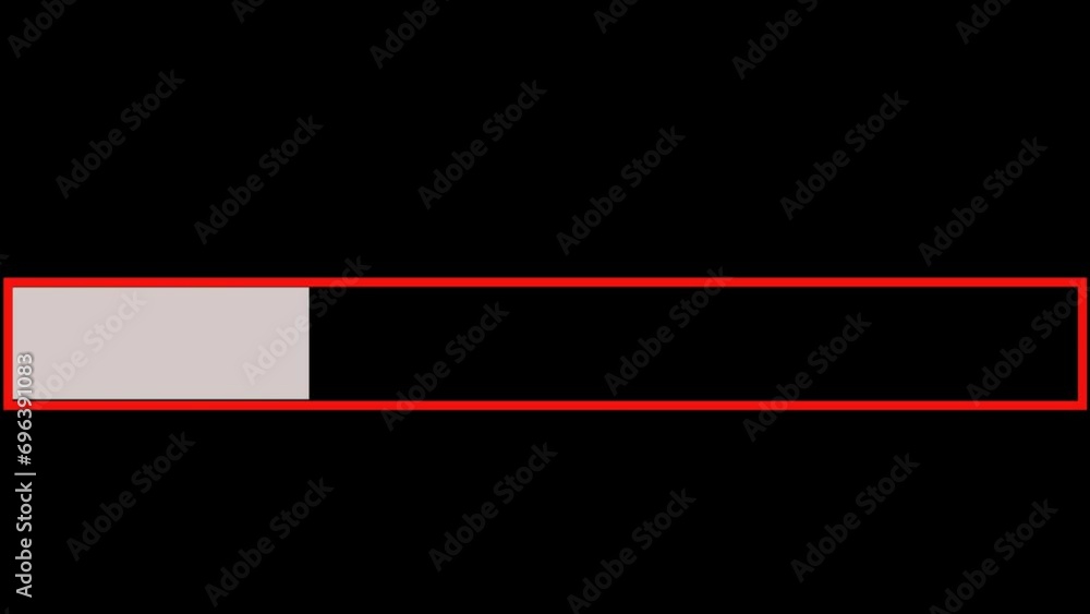 Red and white loading bar and Progress bar 4k. 60 fps 3D animation ...